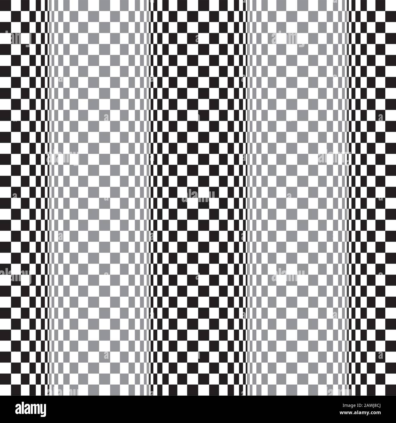 Seamless op art wave motion distortion pattern background. Vector ...