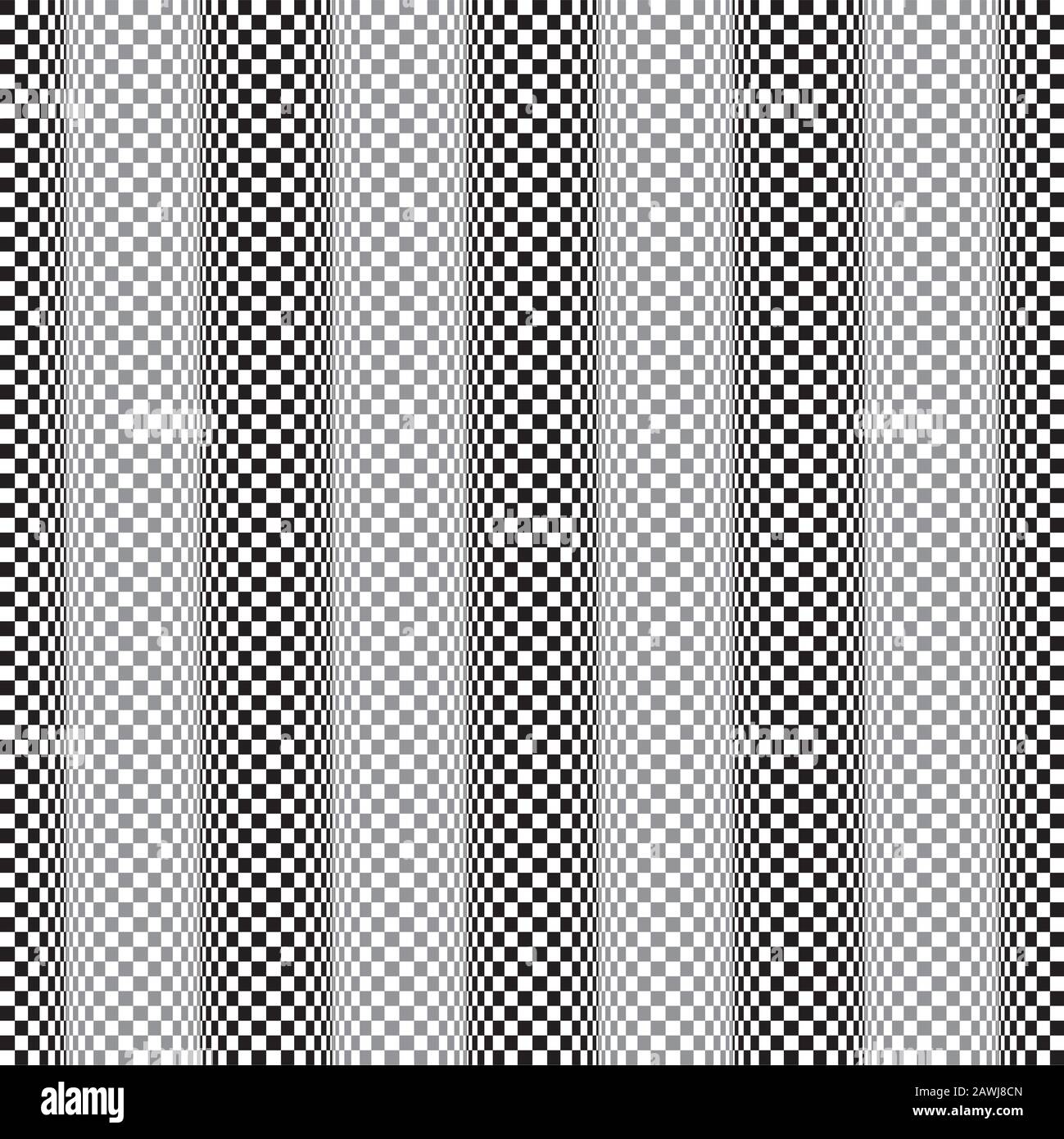 Seamless op art wave motion distortion pattern background. Vector ...
