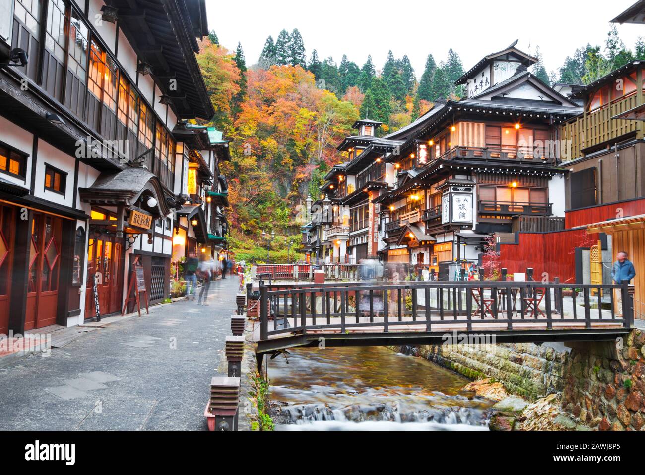 Ginzan Onsen, Japan hot springs town, Yamagata, Tohoku Stock Photo - Alamy