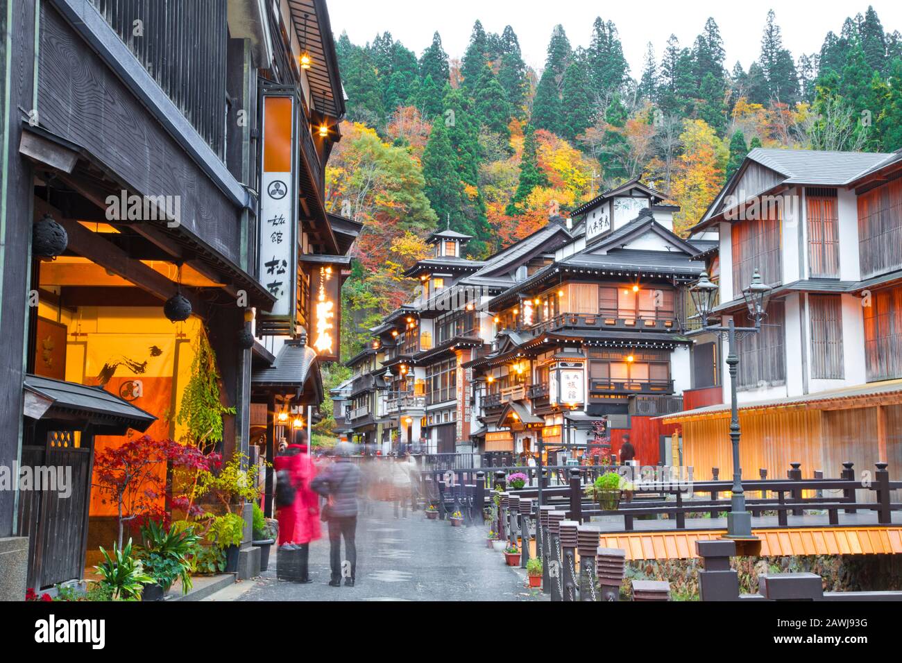 Ginzan Onsen, Japan hot springs town, Yamagata, Tohoku Stock Photo - Alamy