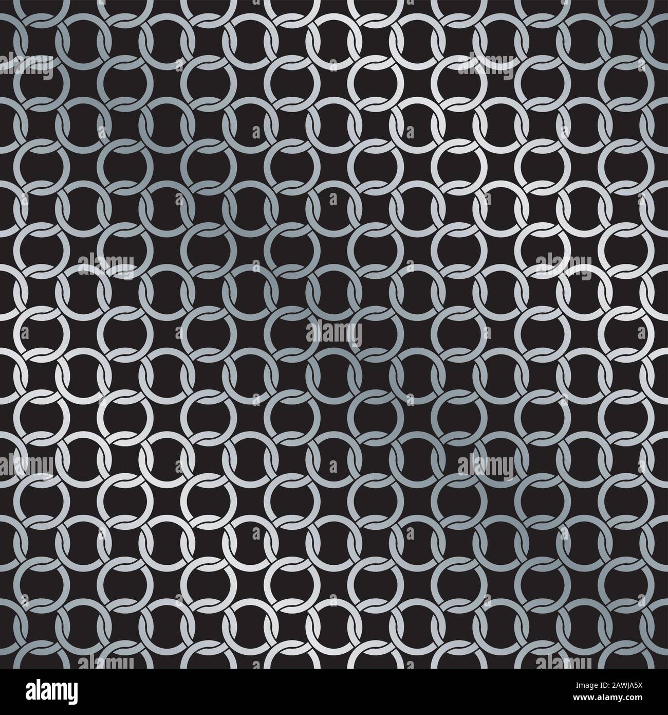 Seamless Circle Chain Interlink Pattern Background Texture Stock Vector ...