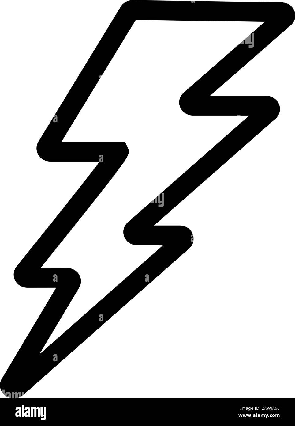 Lightning Storm Hurricane Icon Vector. Isolated contour symbol ...