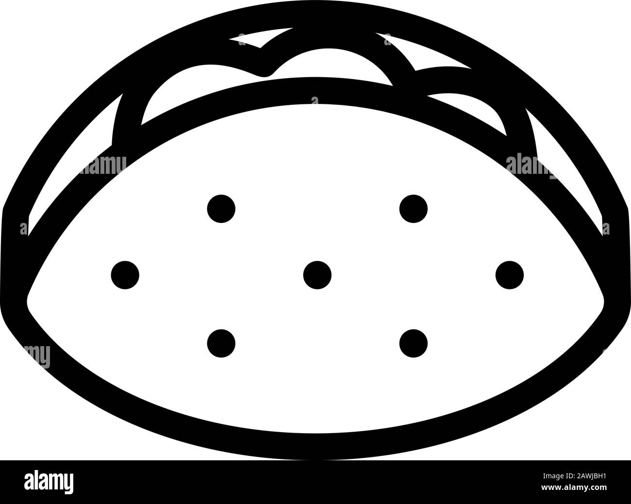 Taco icon vector. Isolated contour symbol illustration Stock Vector ...