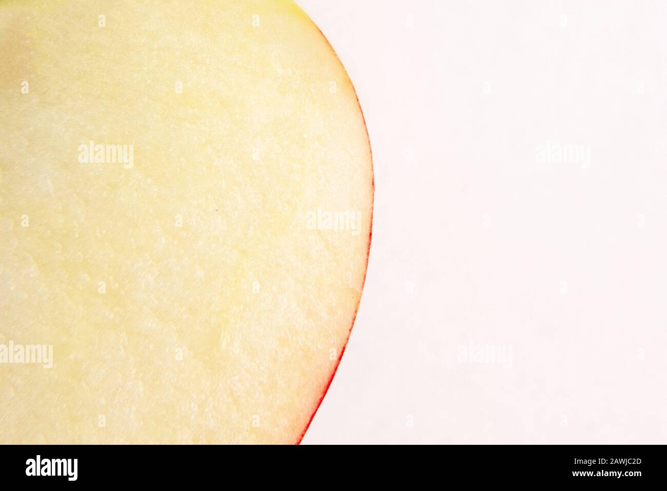 Cut apple part on white isolated background. Ecologically pure fruit ...