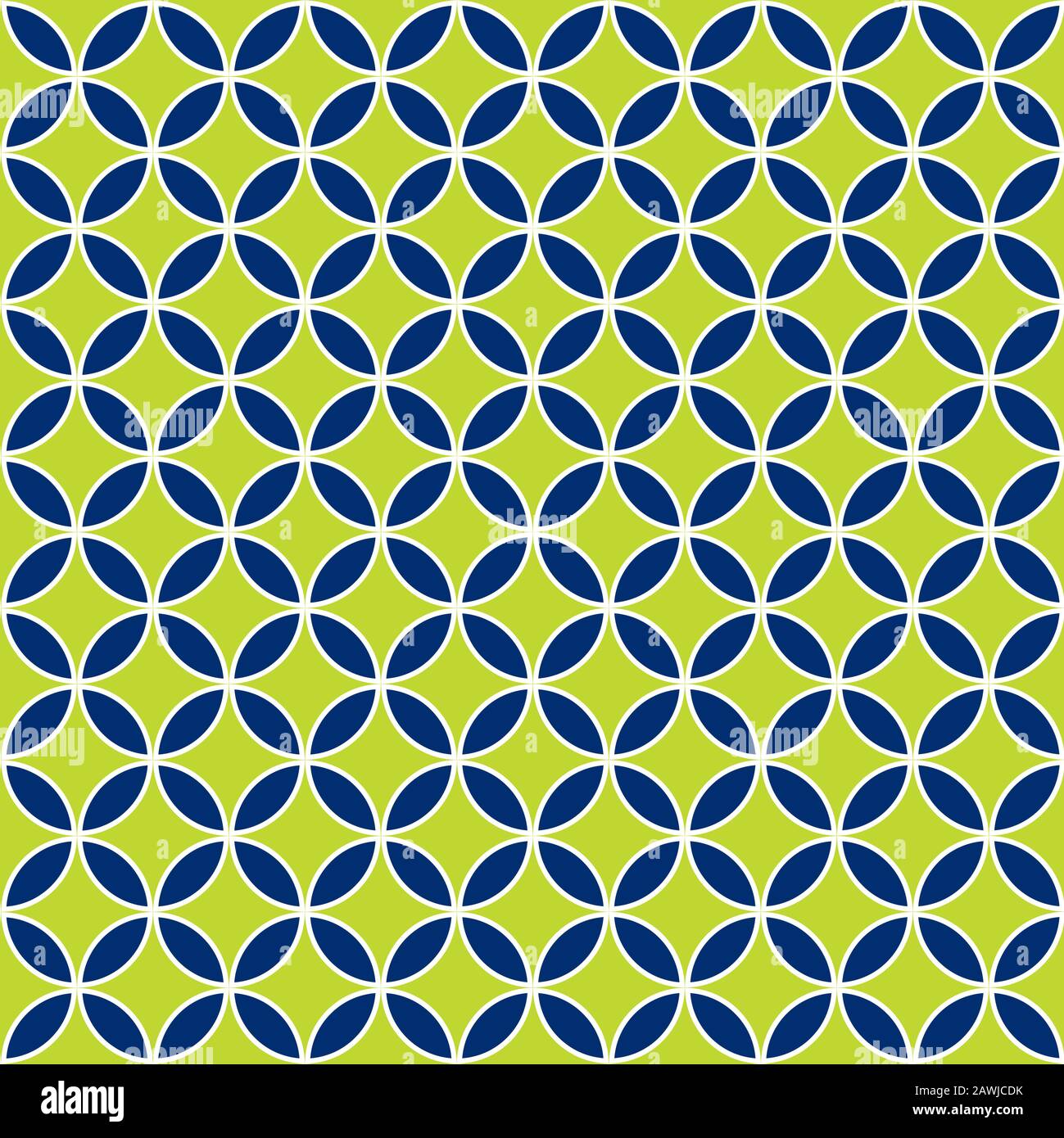 Seamless Overlapping Circle Pattern In Vector Format Stock Vector Image