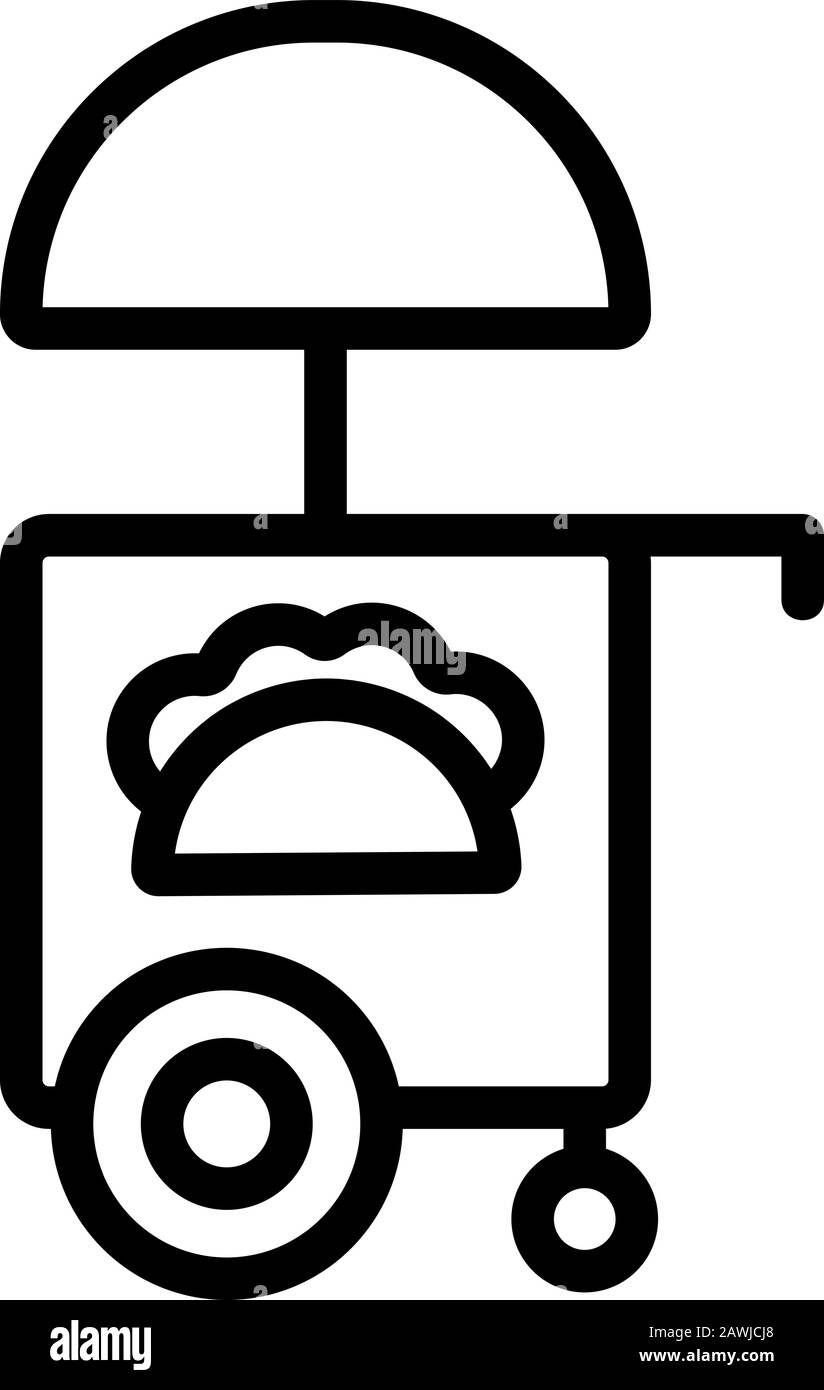 Taco icon vector. Isolated contour symbol illustration Stock Vector ...