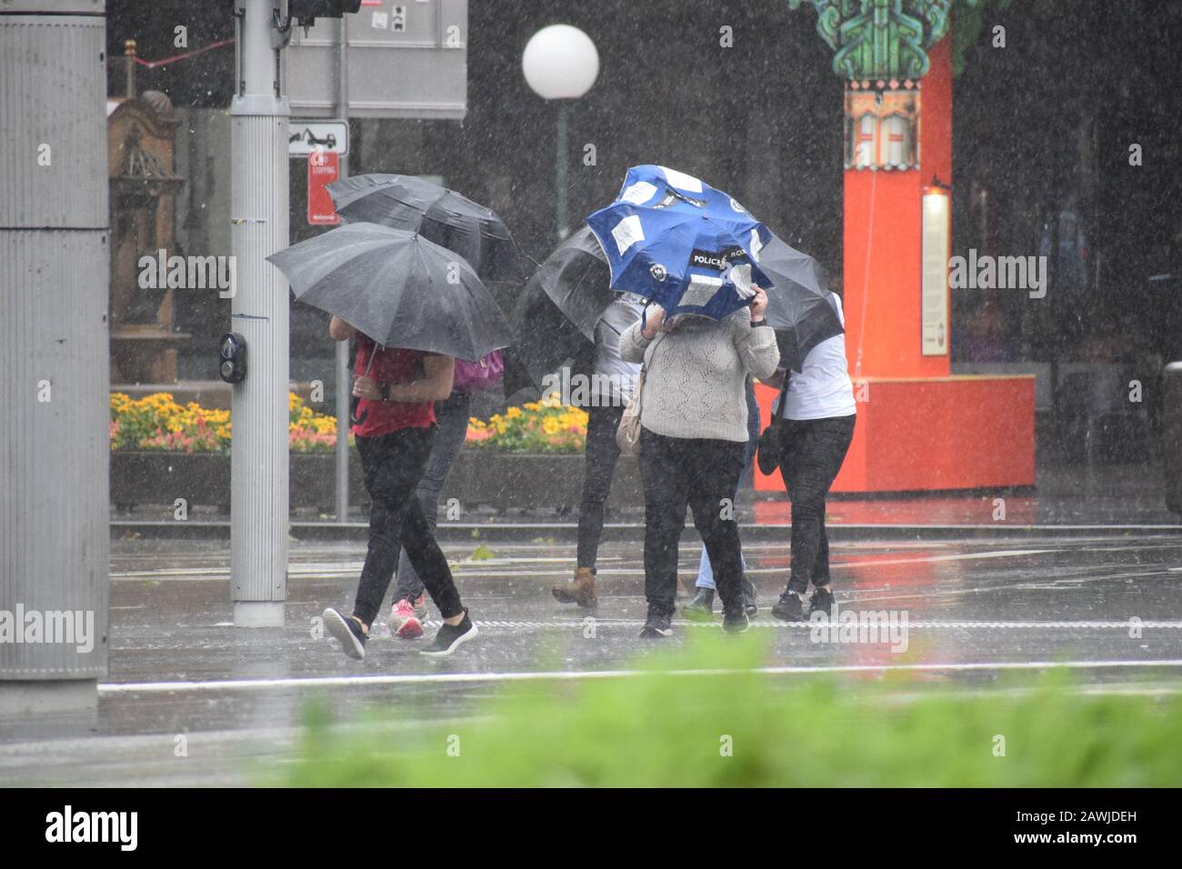 Windy and rainy Sydney Stock Photo - Alamy