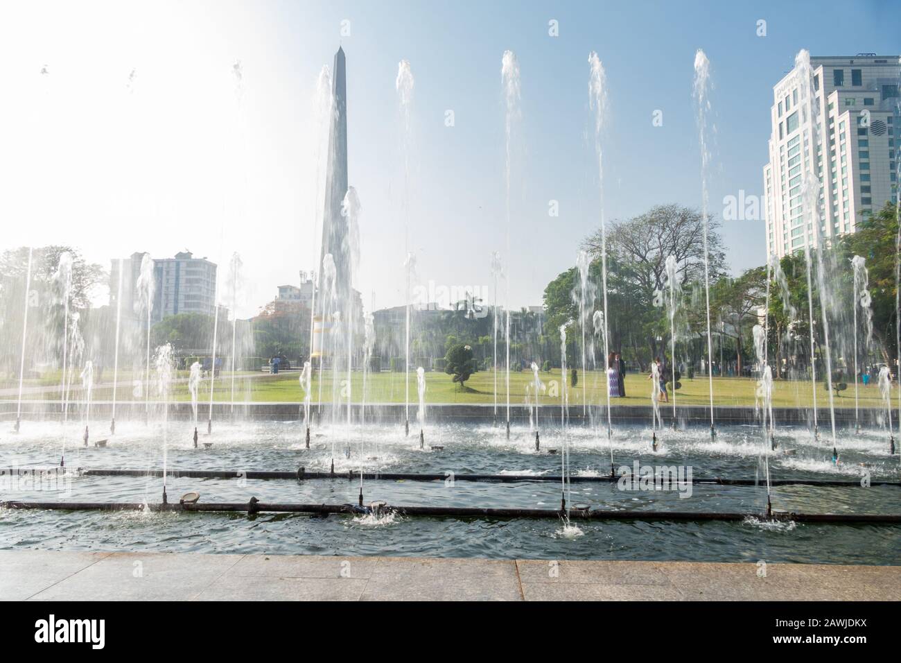 YANGON, MYANMAR - JANUARY 23, 2020: Independence Monument in Maha ...