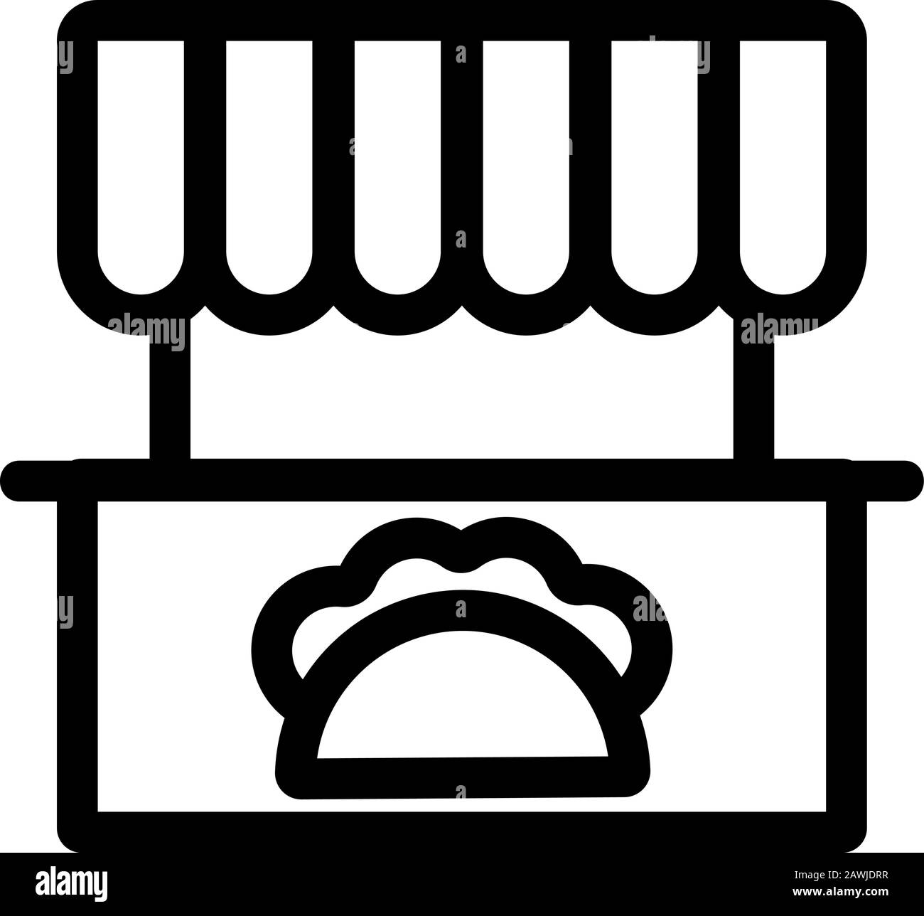 Taco icon vector. Isolated contour symbol illustration Stock Vector ...