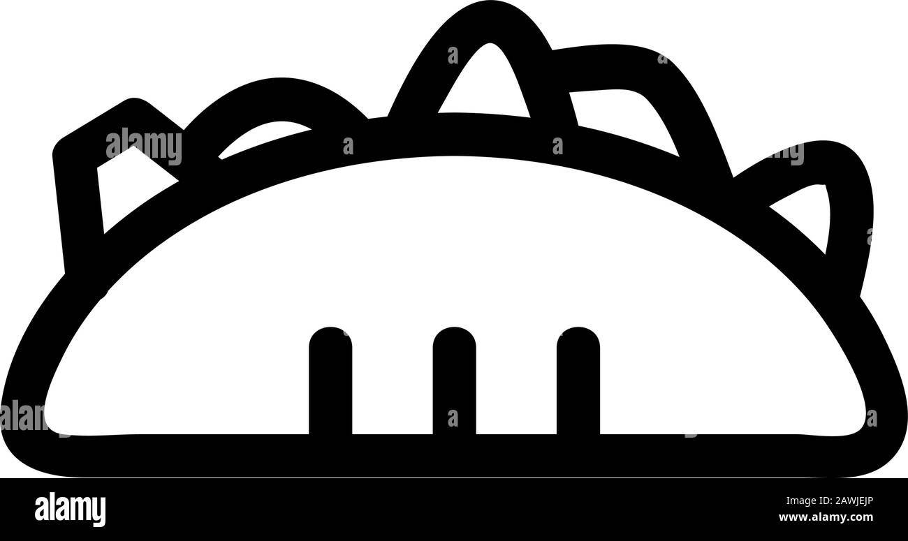 Taco icon vector. Isolated contour symbol illustration Stock Vector ...