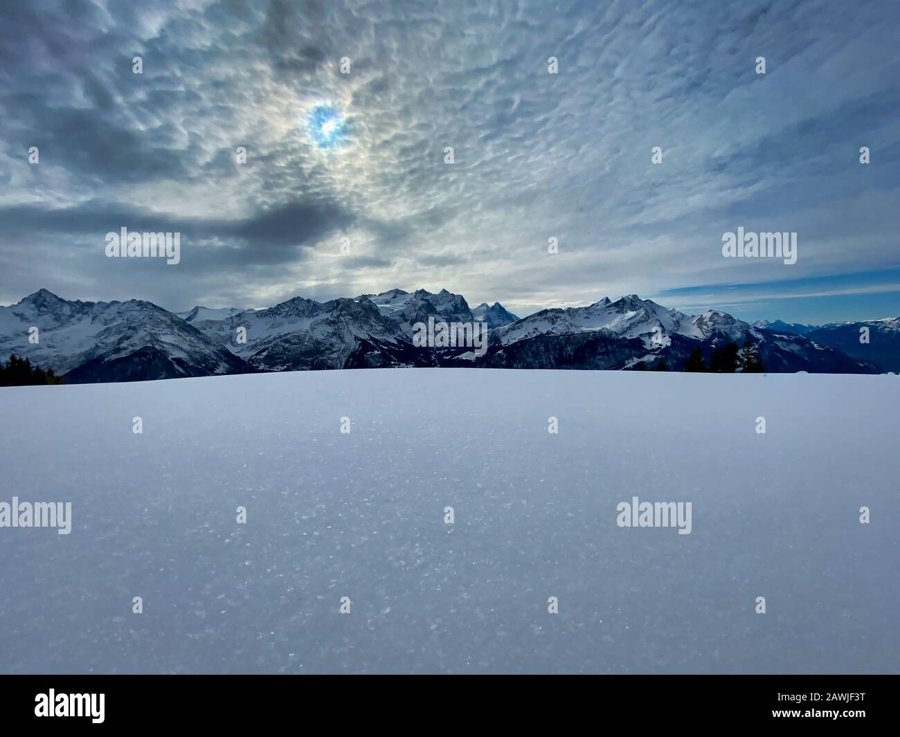 winter in the bernese oberland, hasliberg meiringen, landscape Stock ...