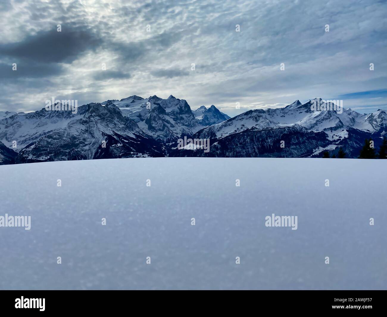 winter in the bernese oberland, hasliberg meiringen, landscape Stock ...