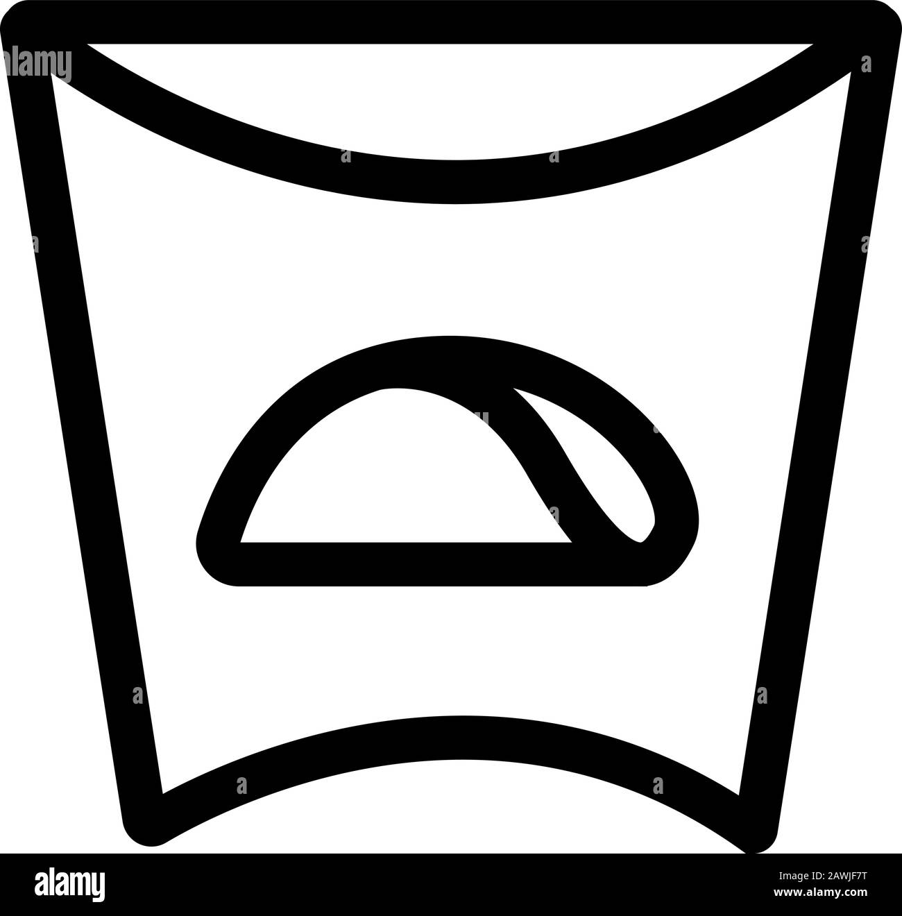 Taco icon vector. Isolated contour symbol illustration Stock Vector ...