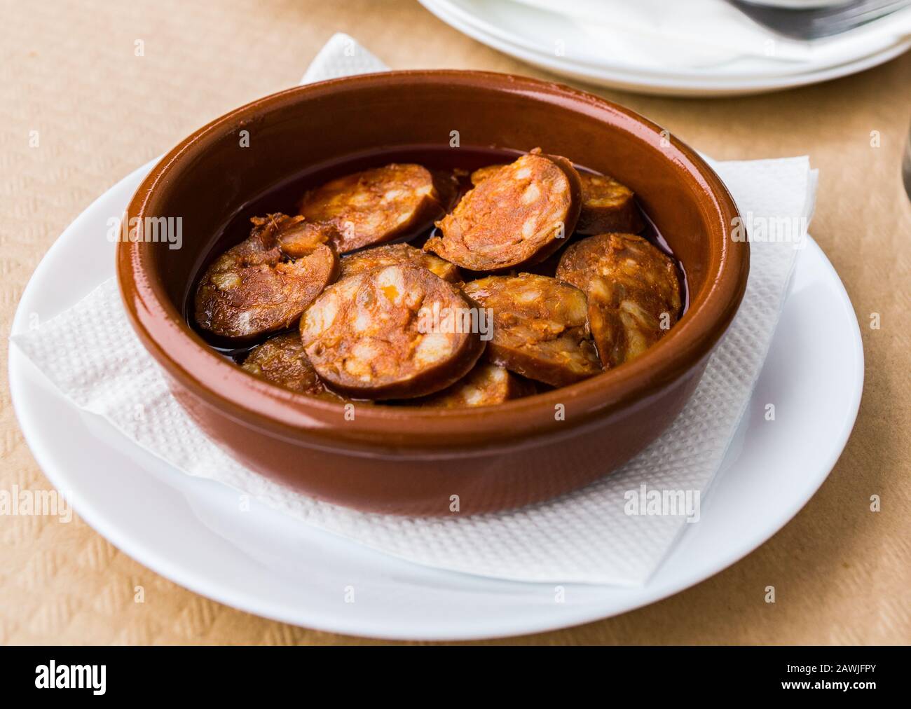 Spanish chorizo tapas Stock Photo - Alamy