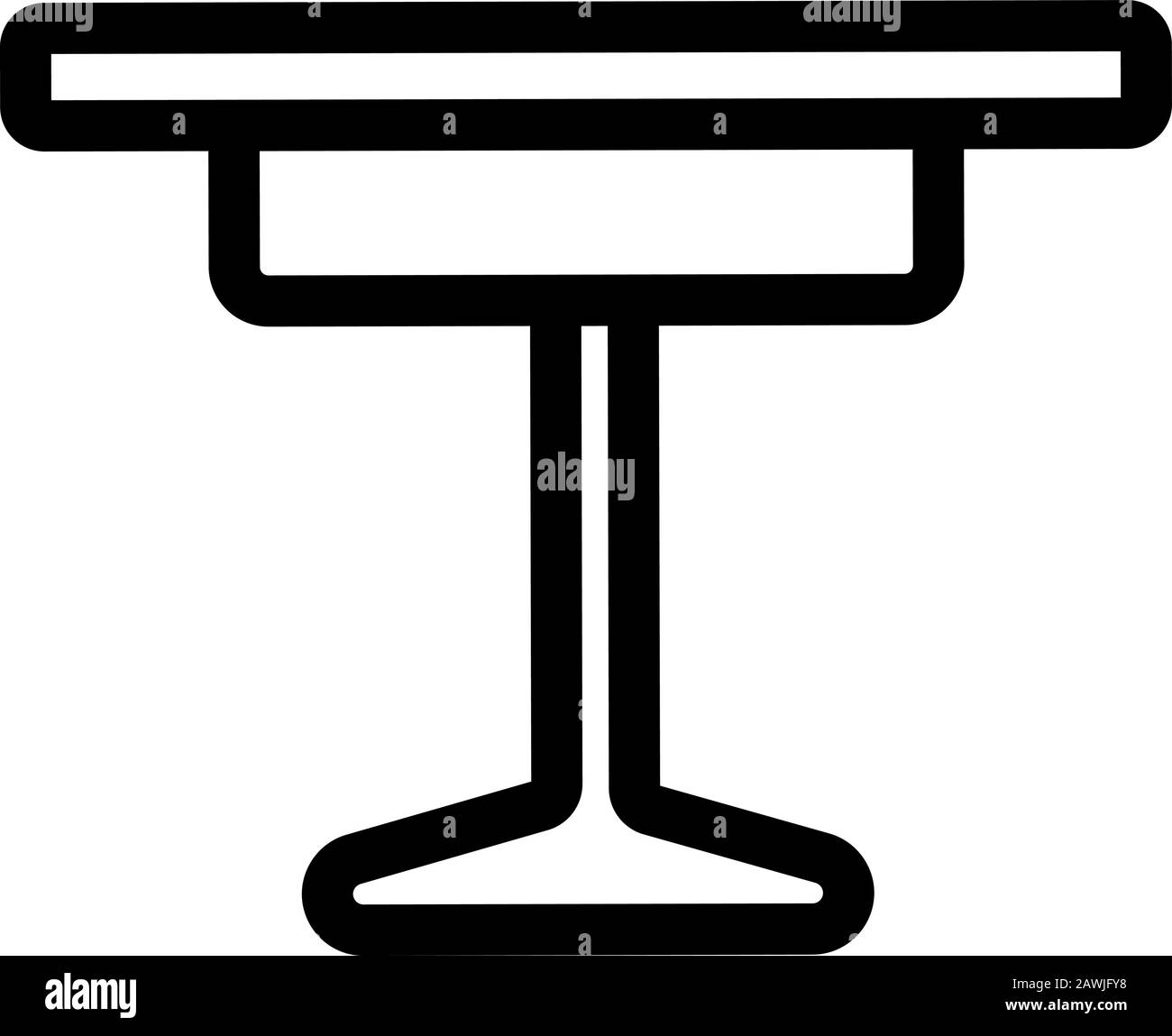 table icon vector. Isolated contour symbol illustration Stock Vector ...