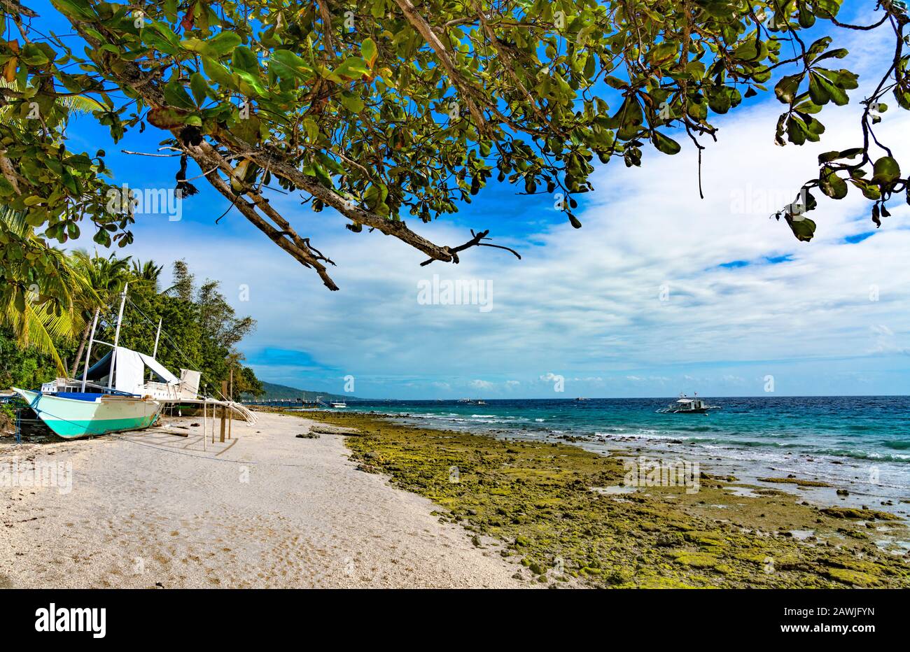 Sumilon Blue water Island in Cebu, Philippines Stock Photo - Alamy