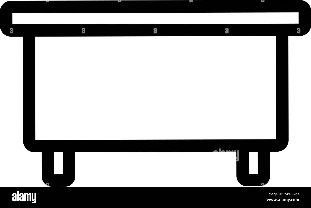 White picnic table symbol icon Black and White Stock Photos & Images ...