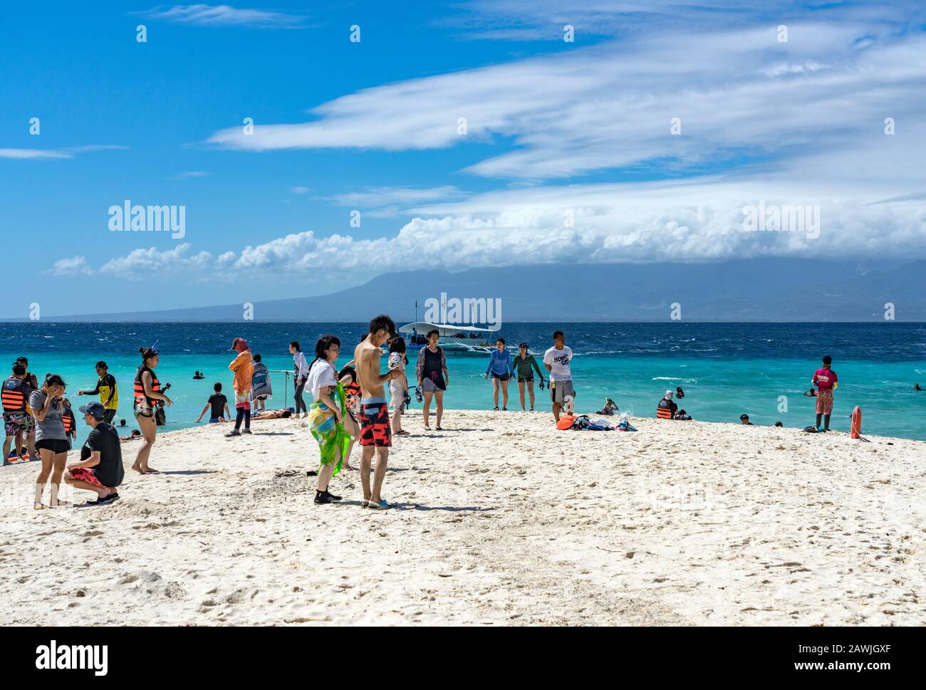 Sumilon Blue water Island in Cebu, Philippines Stock Photo - Alamy