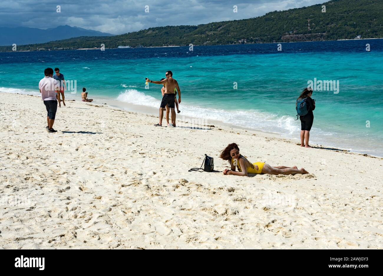 Sumilon Blue water Island in Cebu, Philippines Stock Photo - Alamy