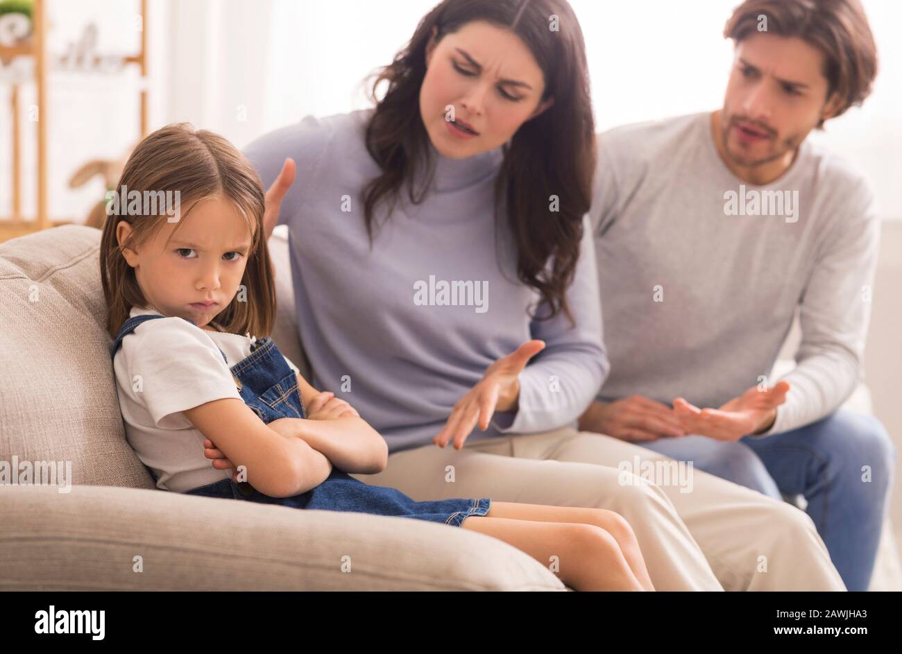 Angry father annoyed daughter hi-res stock photography and images - Alamy