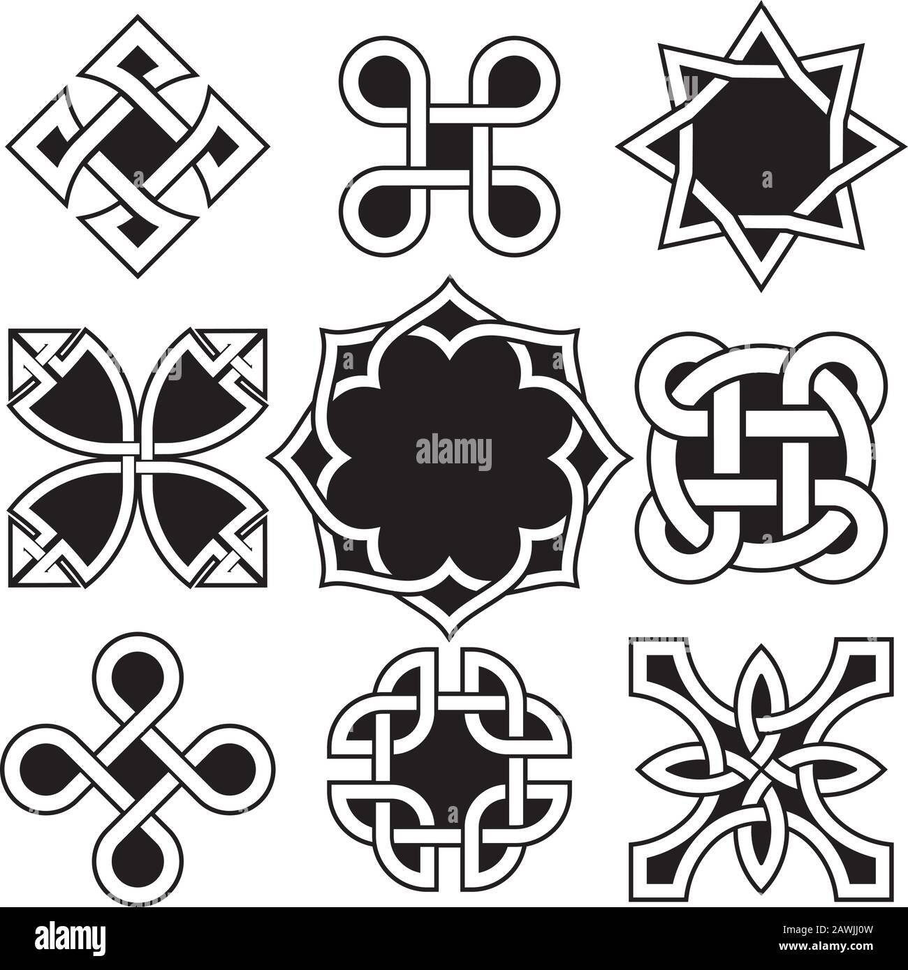 Collection of Celtic Knot Designs in Vector Format Stock Vector Image ...