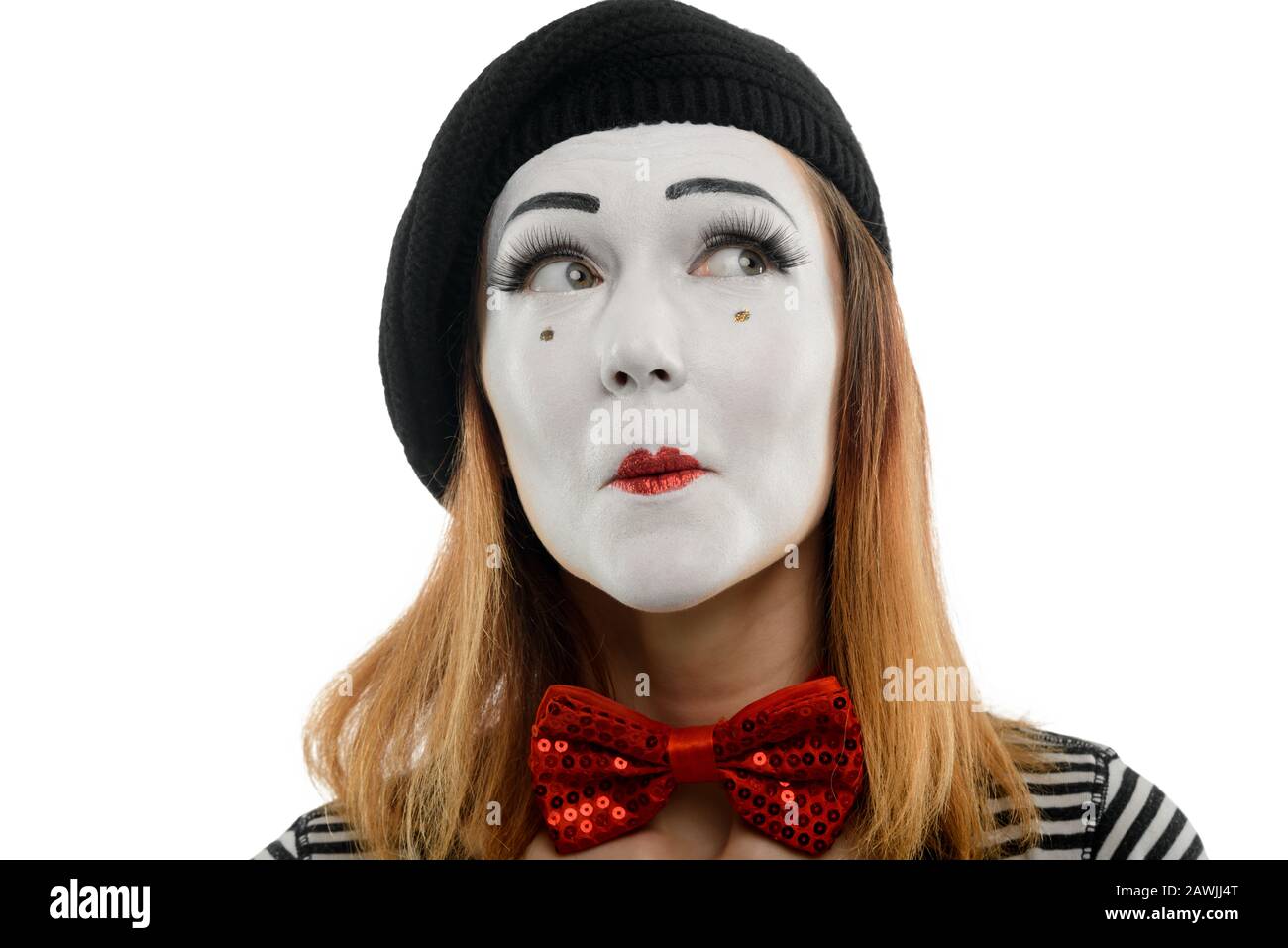 Woman circus makeup woman looking hi-res stock photography and images ...