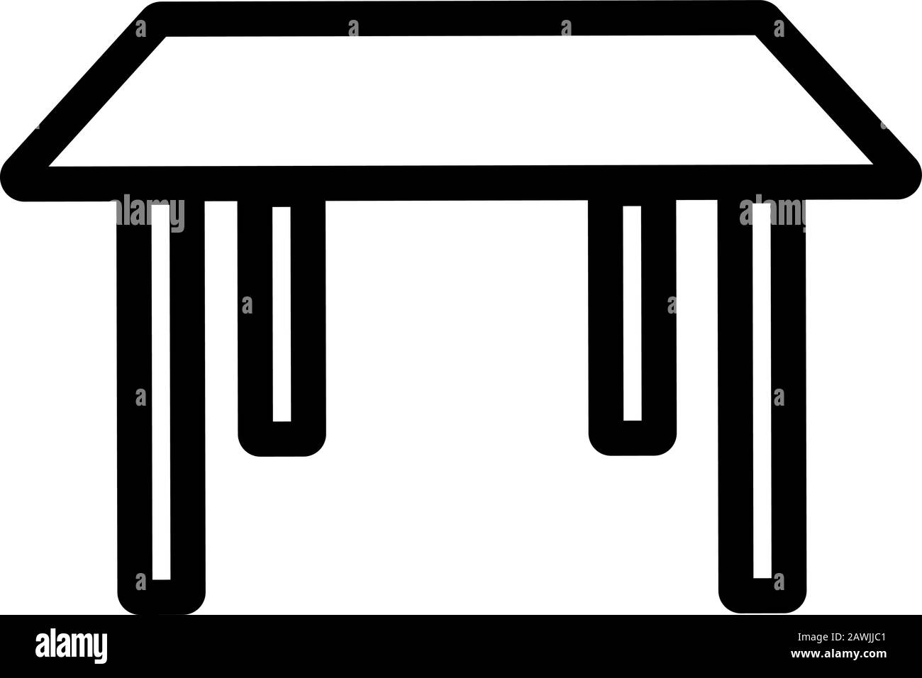 table icon vector. Isolated contour symbol illustration Stock Vector ...