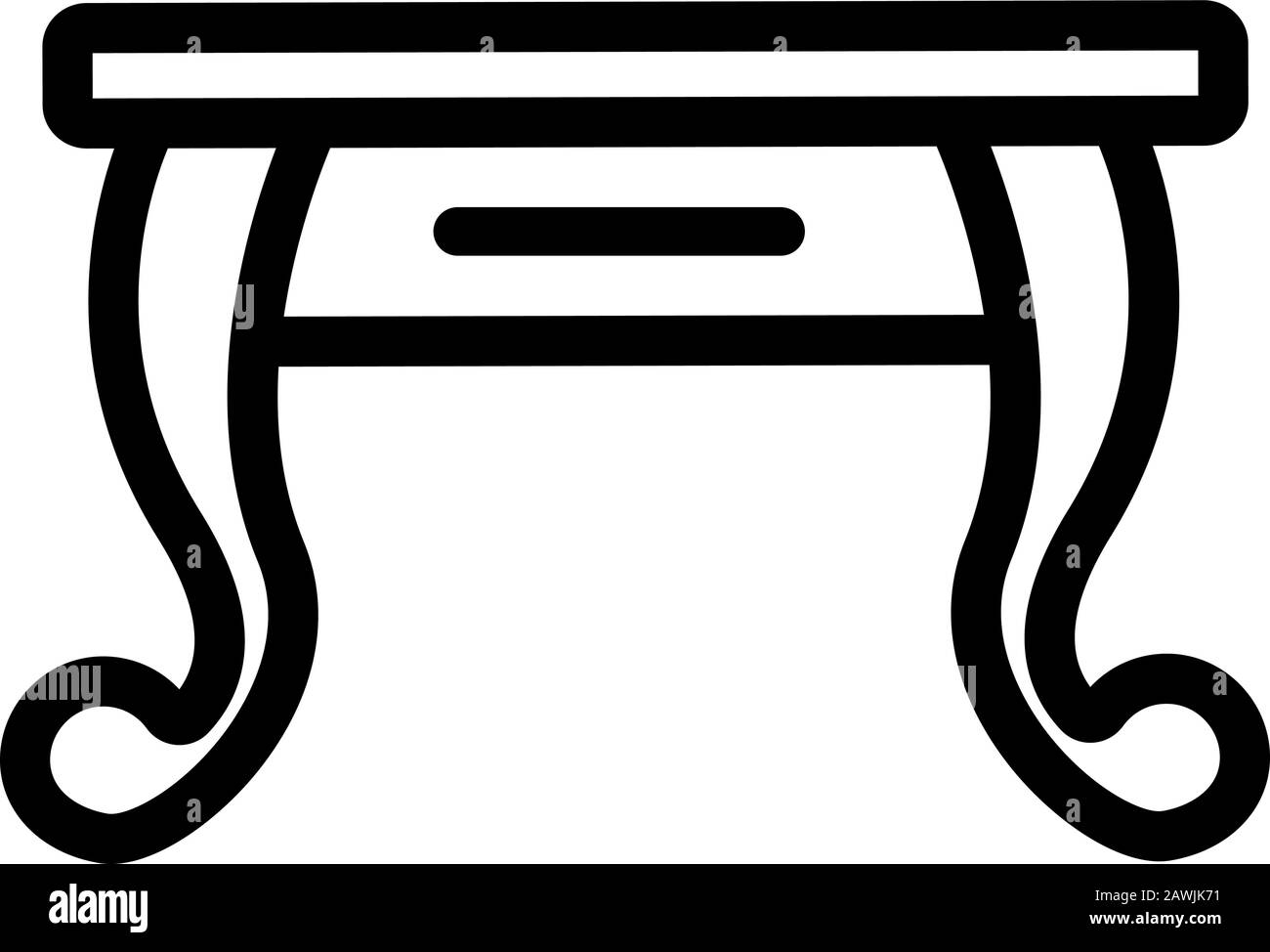 table icon vector. Isolated contour symbol illustration Stock Vector ...