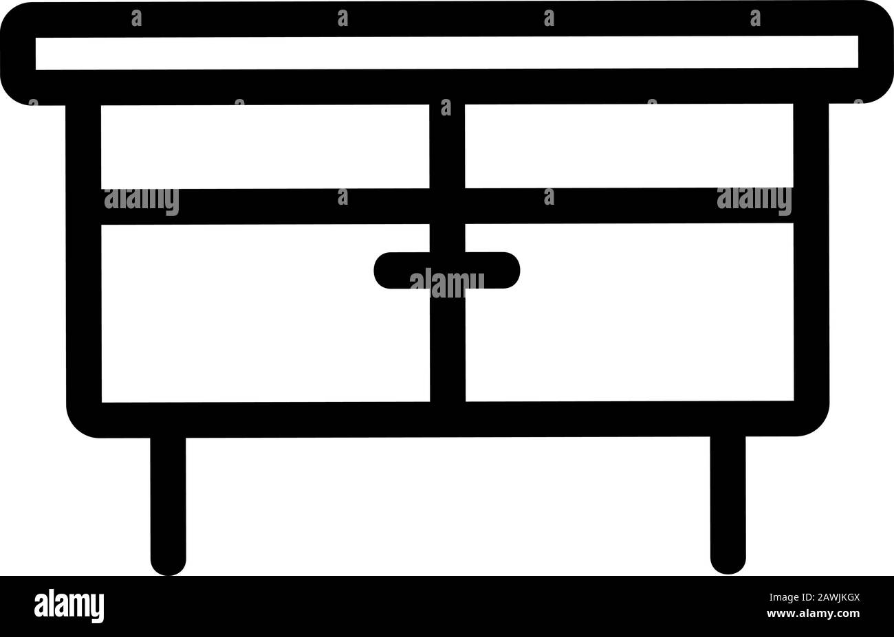 table icon vector. Isolated contour symbol illustration Stock Vector ...