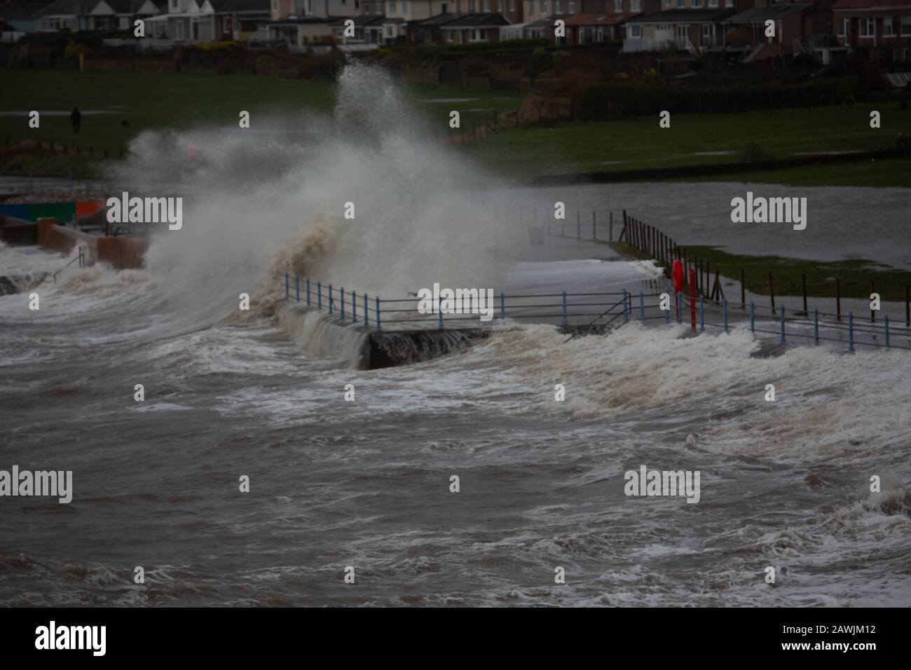 Heysham, Lancashire, United Kingrom, 9th February 2020 SEa Defences at ...