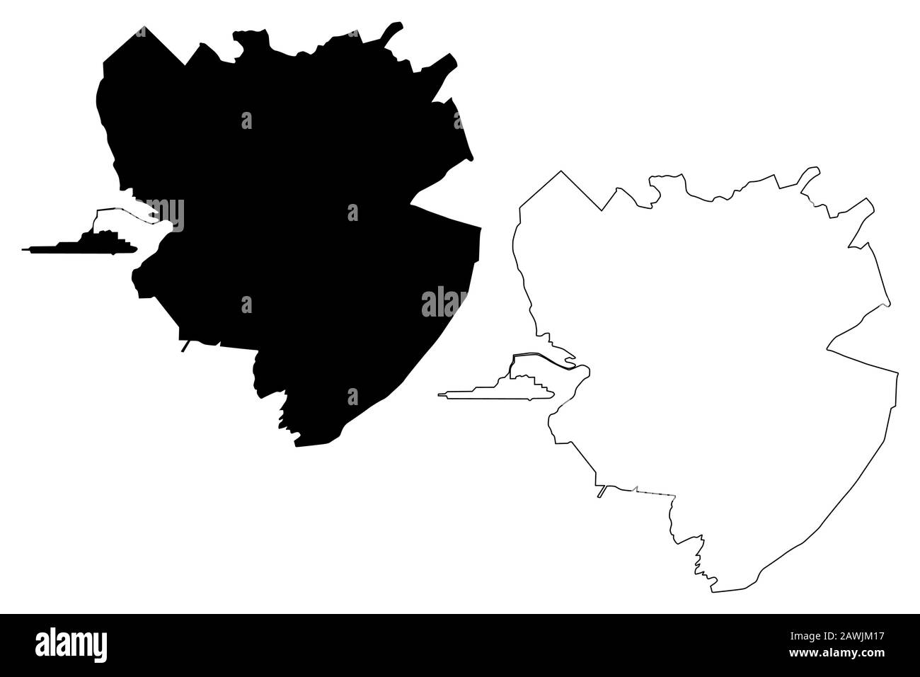 Yerevan City (Republic of Armenia) map vector illustration, scribble ...
