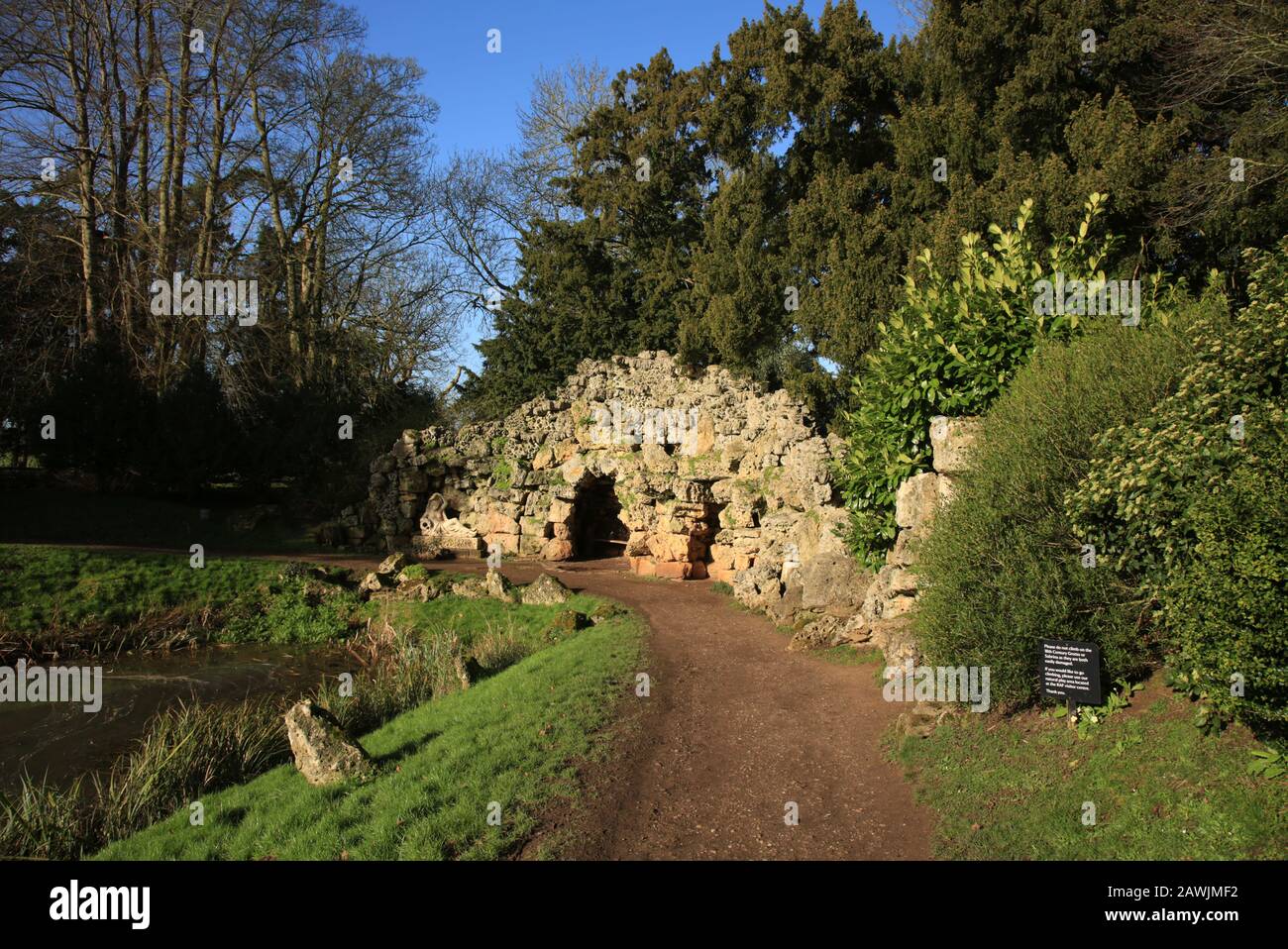The Grotto and Sabrina in the grounds of Croome court, Worcestershire ...