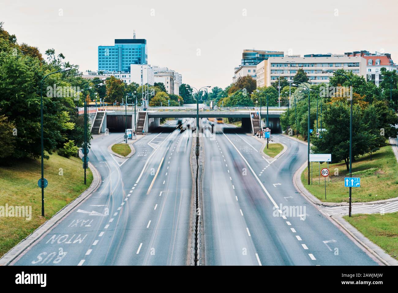 horizontal view of the big city streets Stock Photo - Alamy