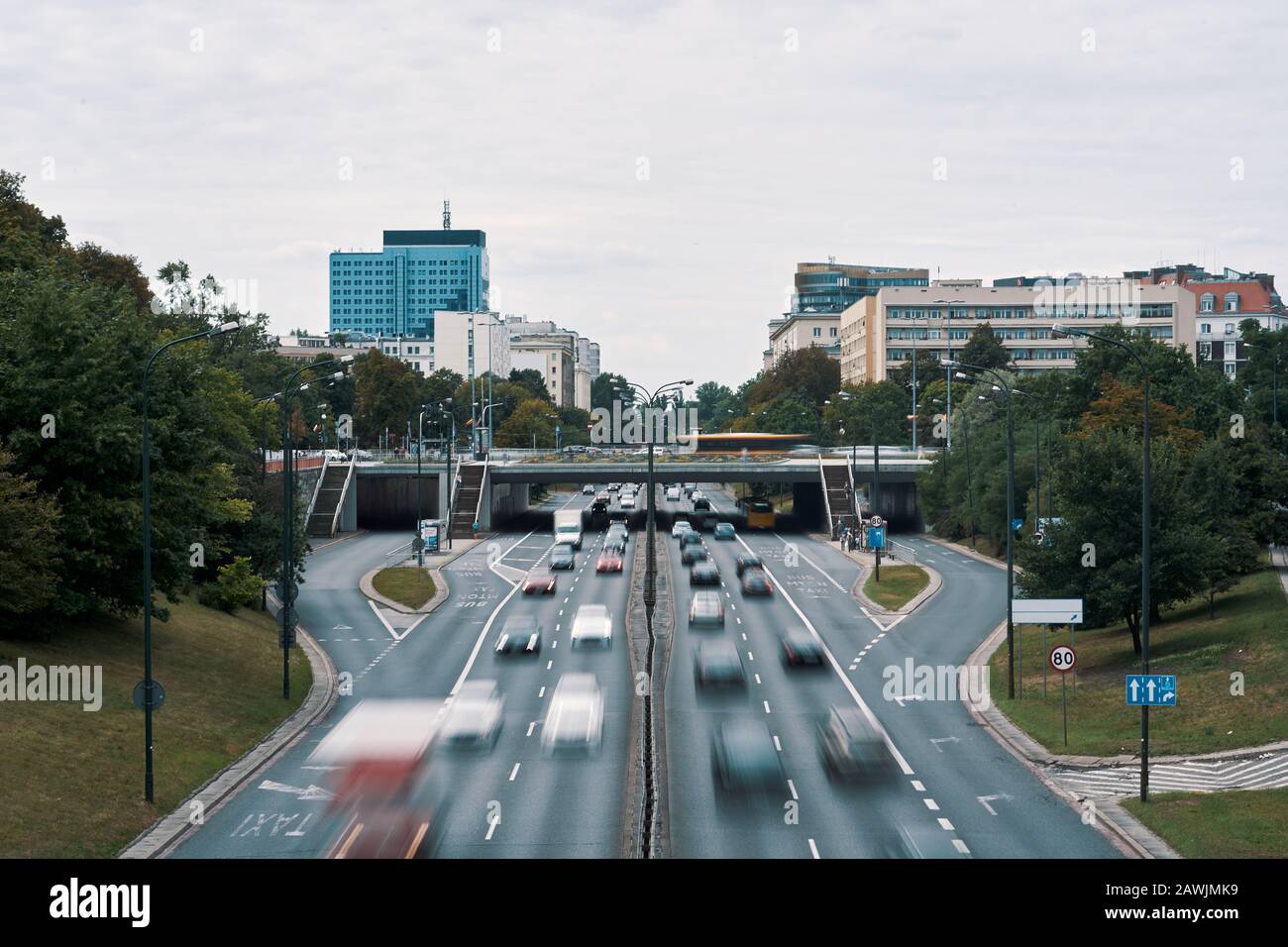 horizontal view of the big city streets Stock Photo - Alamy