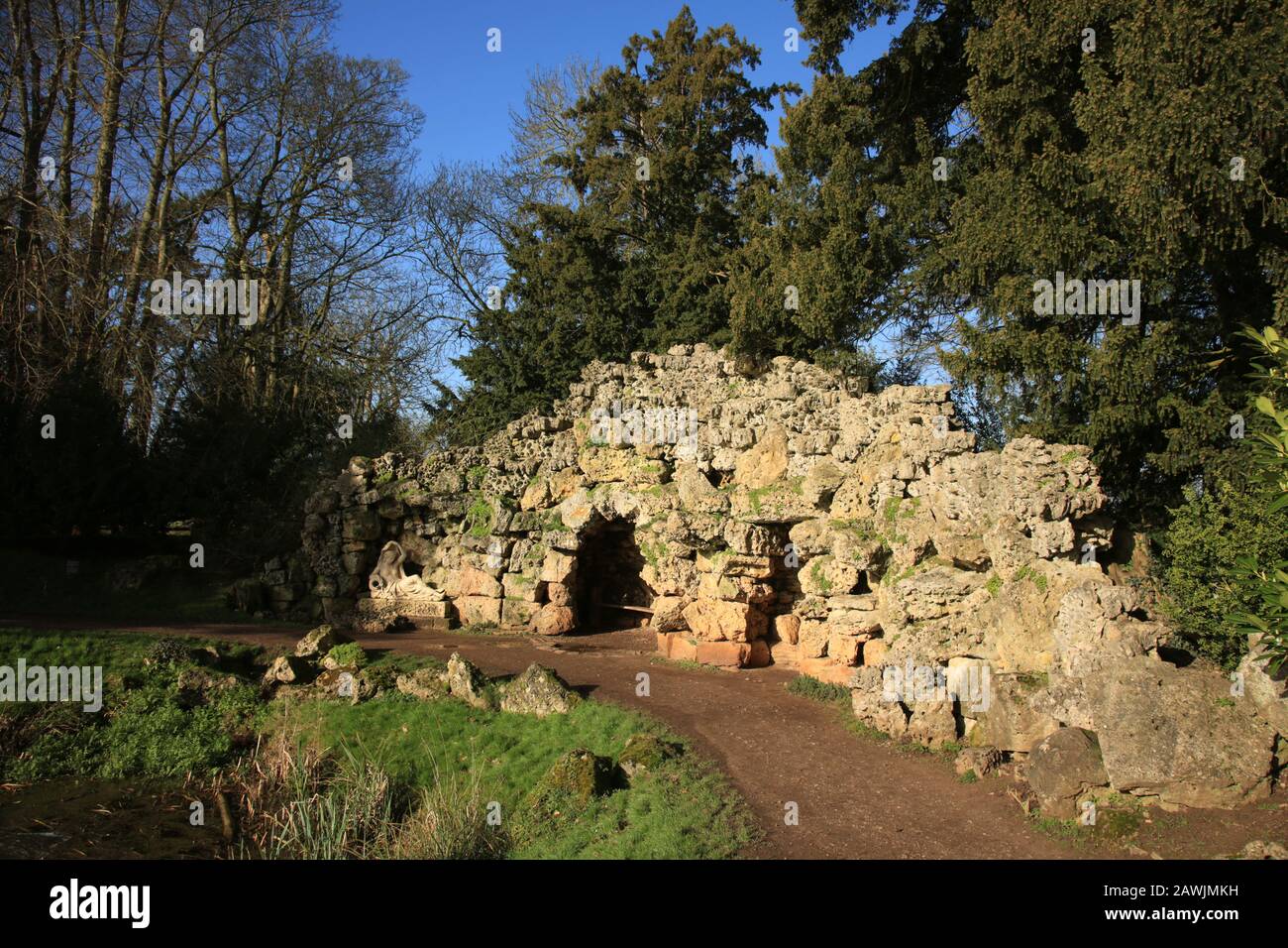 The Grotto and Sabrina in the grounds of Croome court, Worcestershire ...