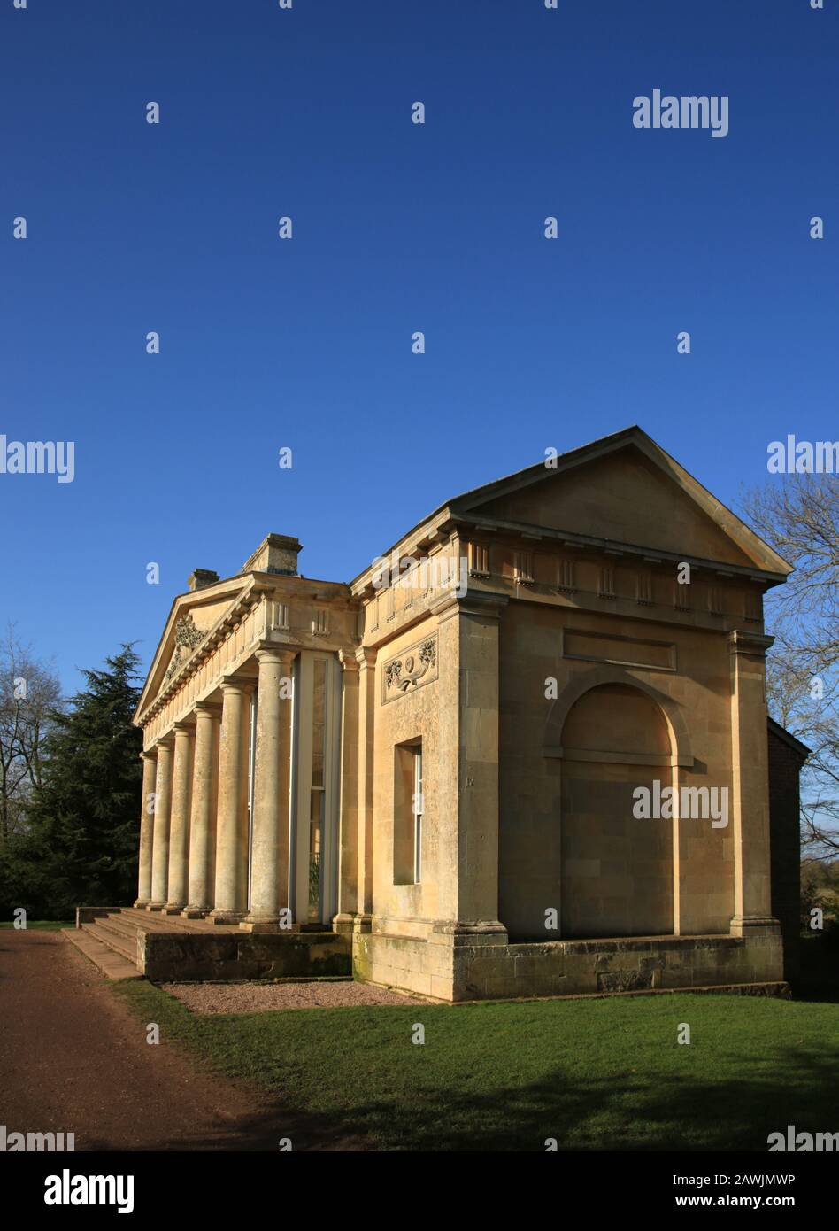The Temple greenhouse in the grounds of Croome court, Worcestershire ...