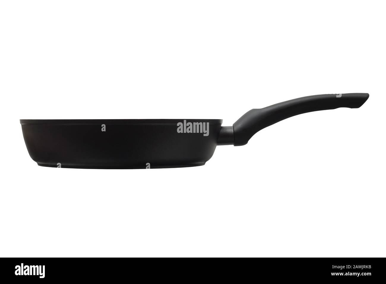 Black frying pan isolated on white background Stock Photo - Alamy