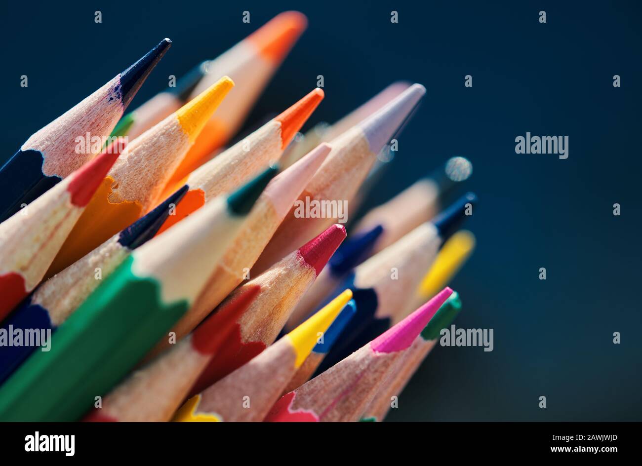 Sharpening colored pencil hi-res stock photography and images - Alamy