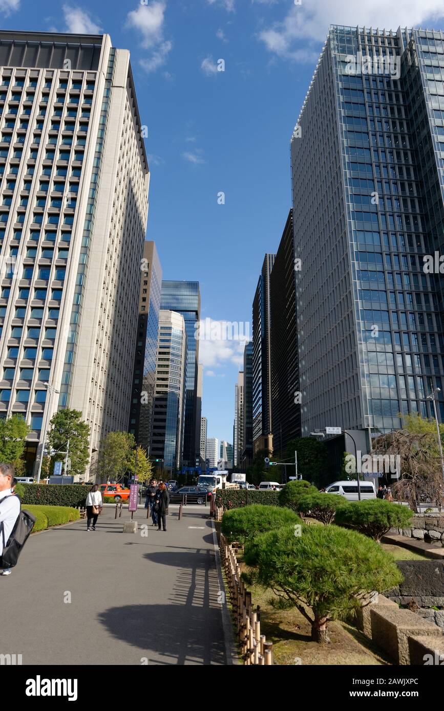 High rise building near Otemachi Subway Station,Tokyo,Japan Stock Photo ...