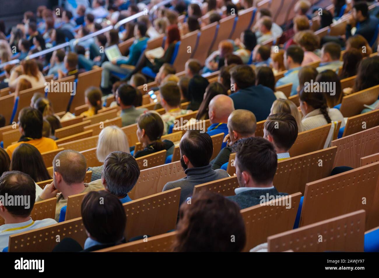 Business conference attendees sit hi-res stock photography and images ...