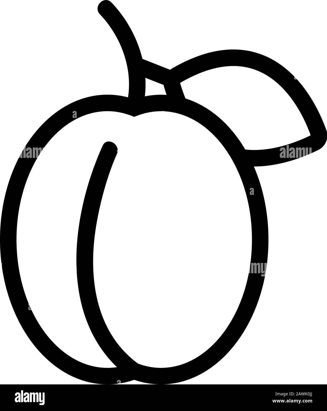 Peach seed icon simple hi-res stock photography and images - Alamy