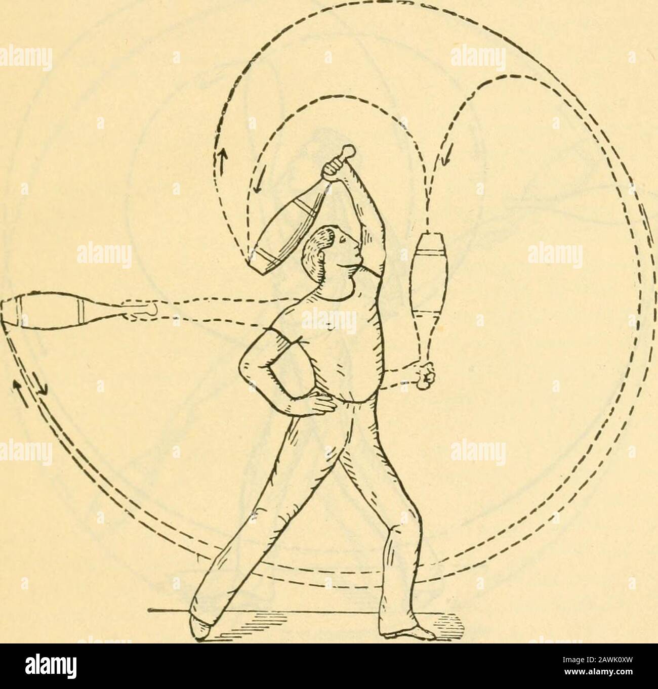 Indian clubs and dumb bells . EXERCISE FOR HEAVY CLUB. Fig 37, Stand ...