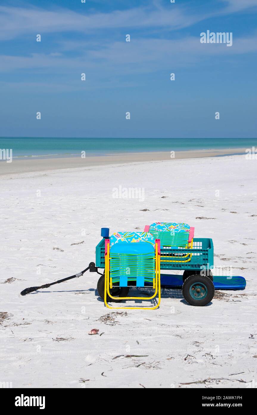 Beach Items for Enjoying a Day at the Beach Stock Photo - Alamy