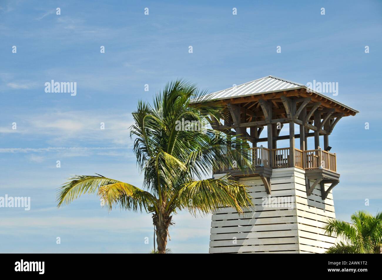 Observation Deck allowing for a Good View of the Beach Stock Photo - Alamy