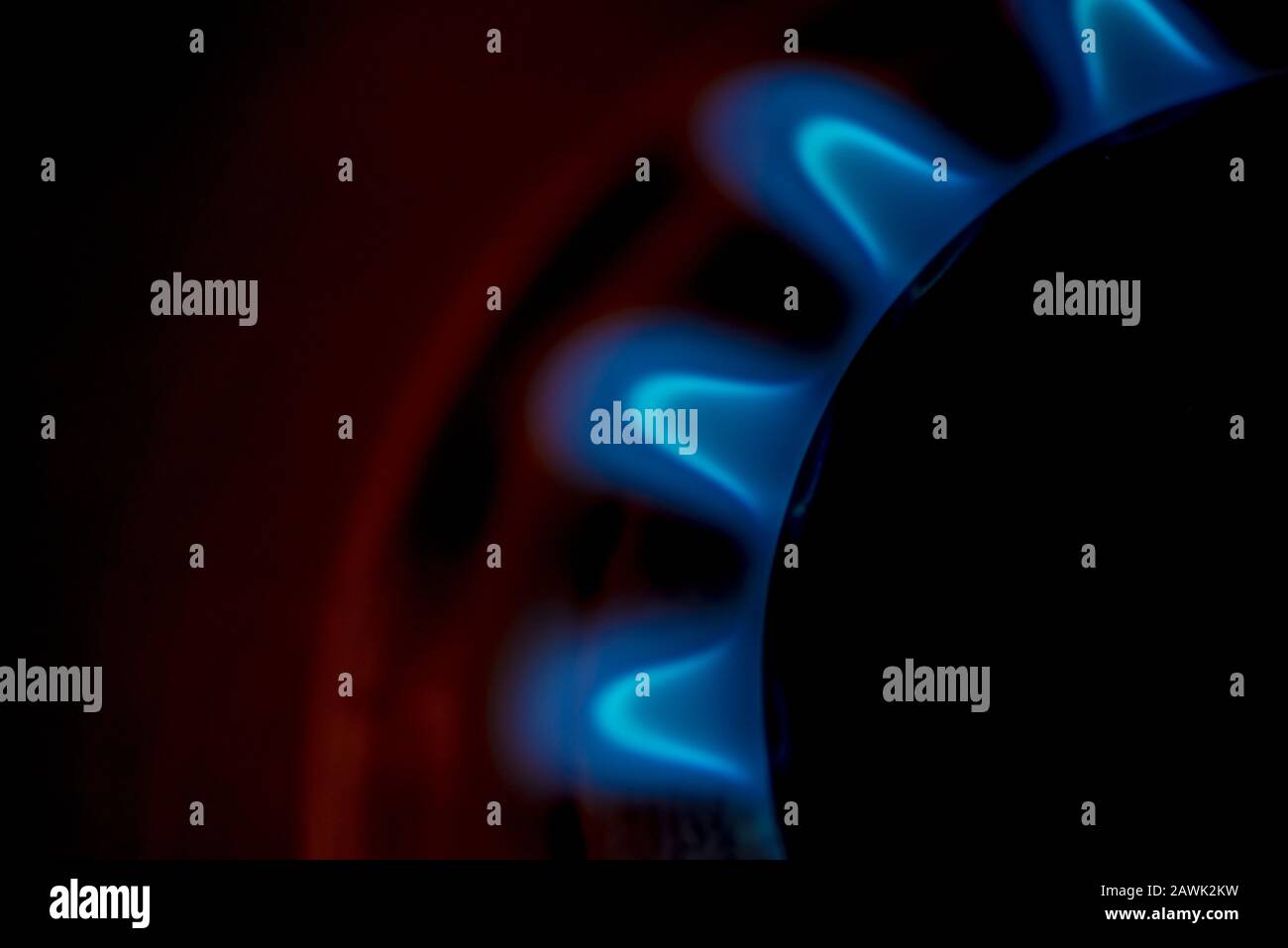 fire of a stove gas, abstract macro Stock Photo - Alamy