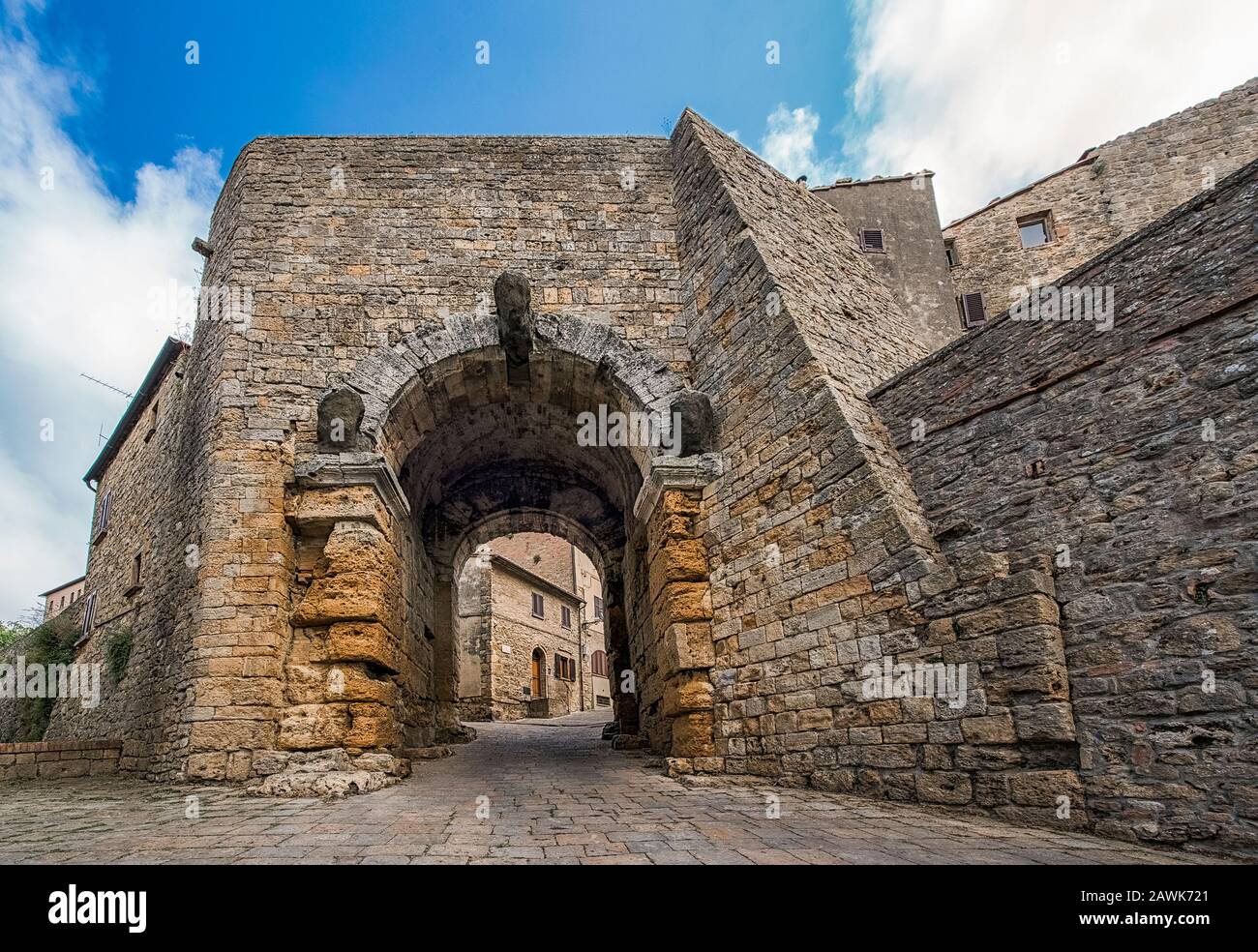 Italy Tuscany Volterra - The Etruscan Arch Gate of Volterra Stock Photo ...