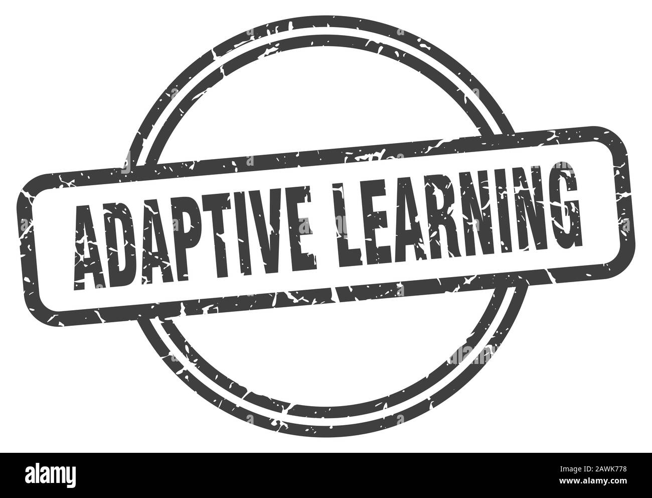 adaptive learning stamp. adaptive learning round vintage grunge sign ...