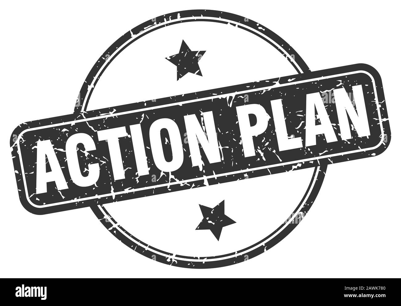 Action plan sticker Black and White Stock Photos & Images - Alamy