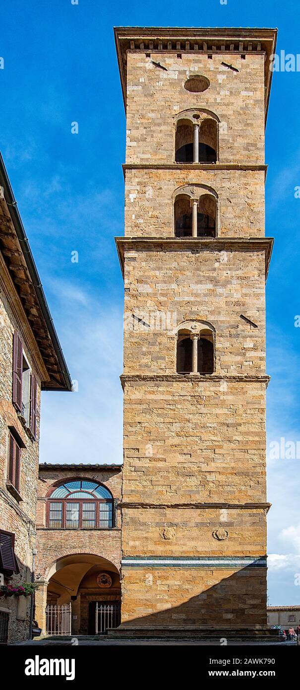Italy Tuscany Volterra Cathedral Bell Tower Stock Photo - Alamy