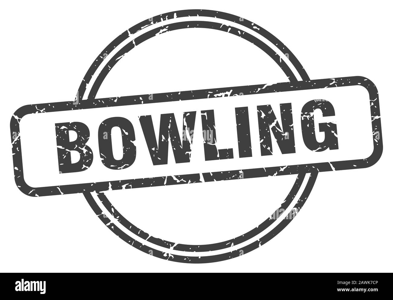 bowling stamp. bowling round vintage grunge sign. bowling Stock Vector ...